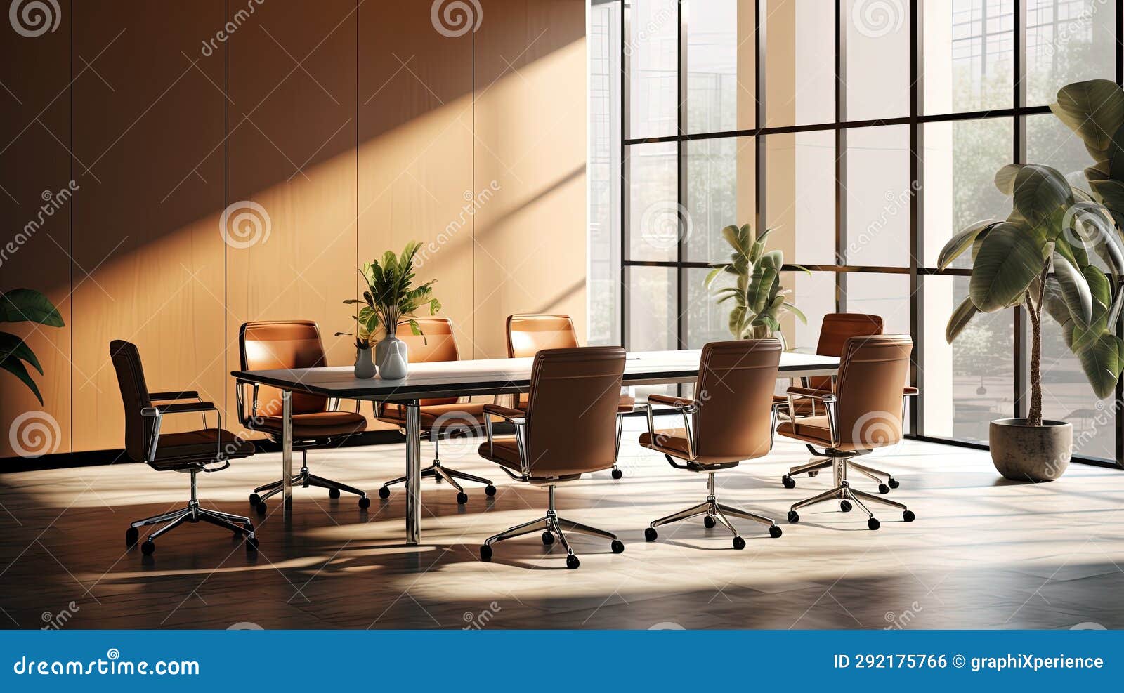 Collaboration in Modern Meeting Room Stock Illustration - Illustration ...