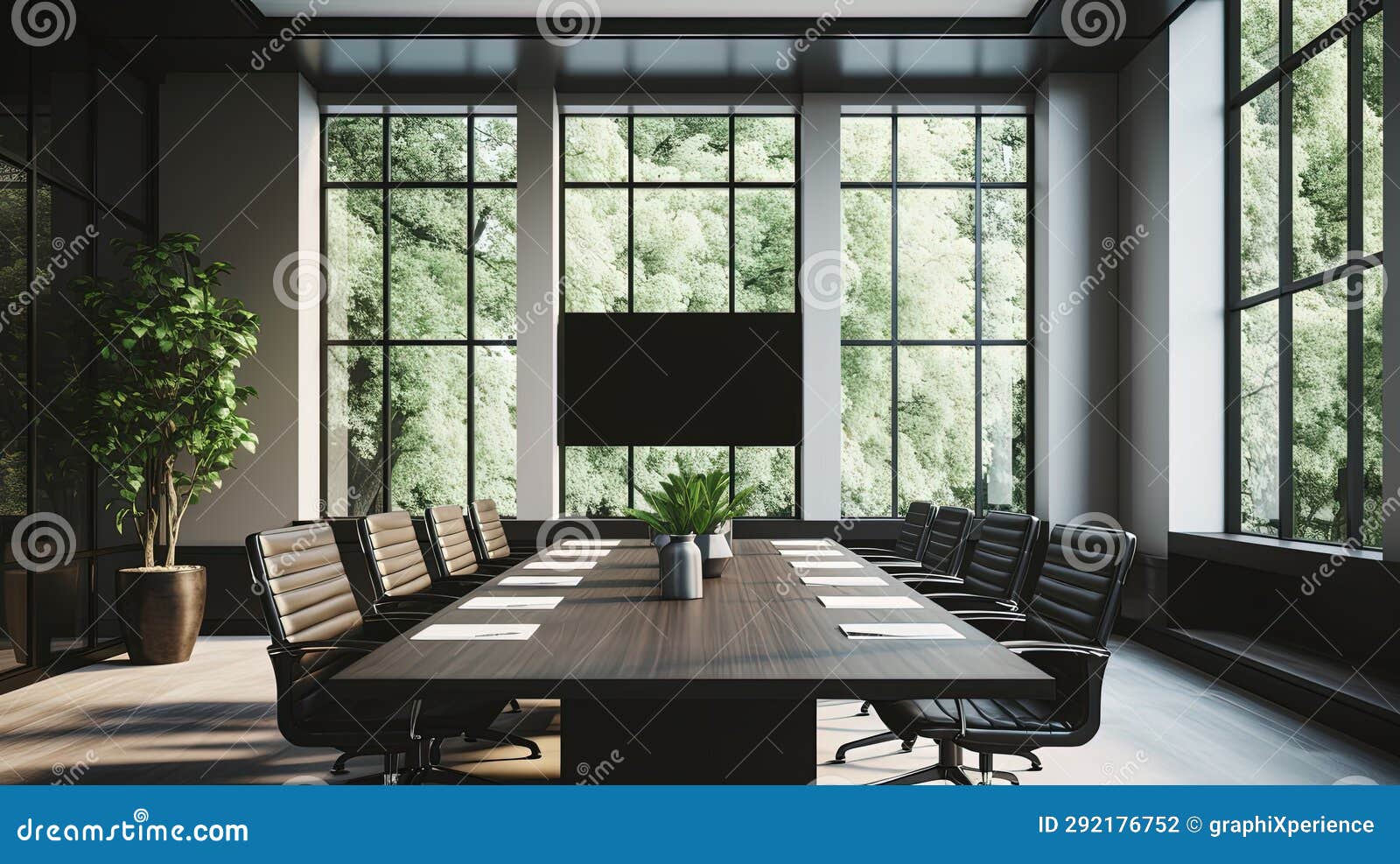 Collaboration in Modern Meeting Room Stock Illustration - Illustration ...