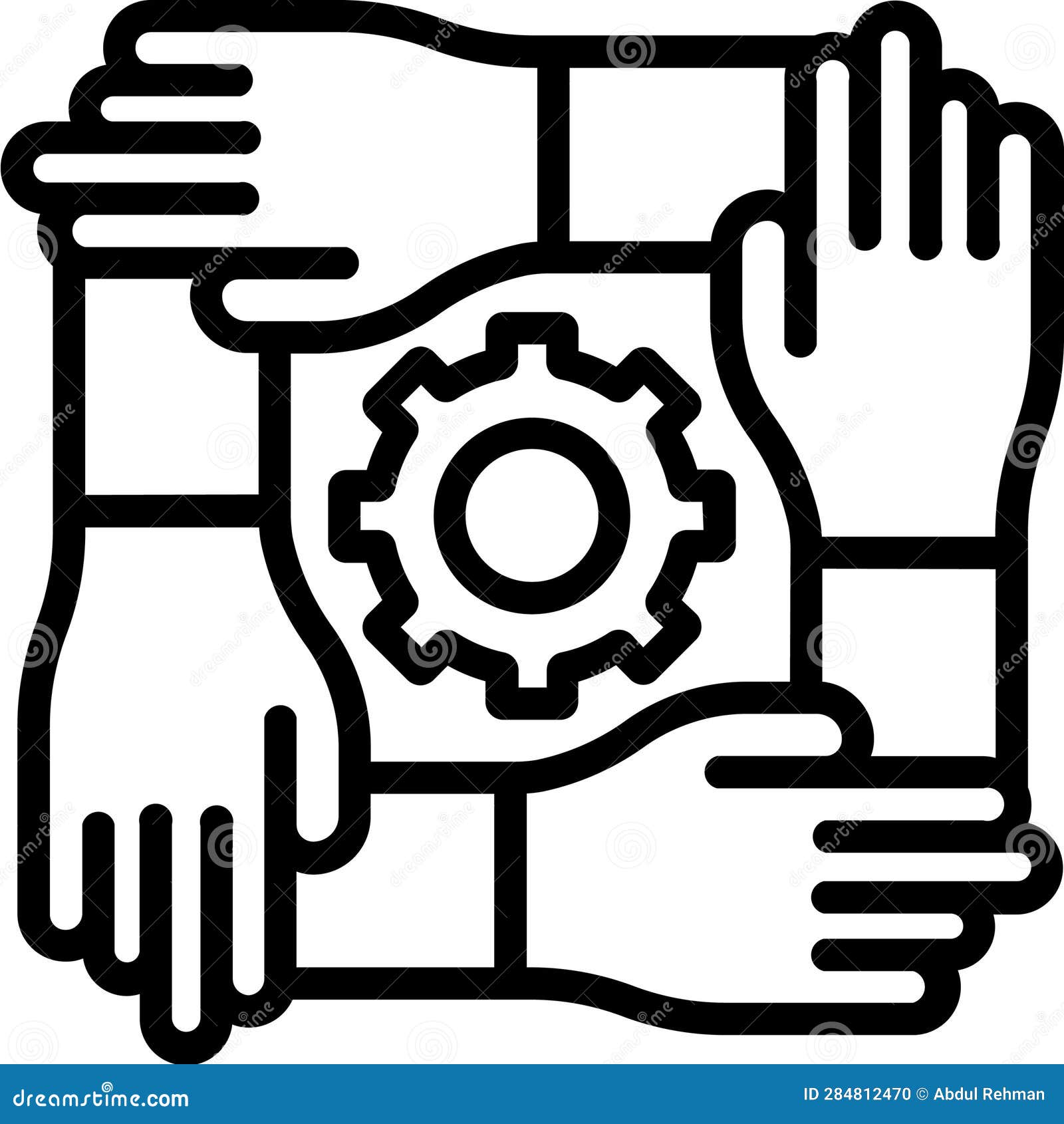 Collaboration Outline Vector Icon that Can Easily Edit or Modify ...