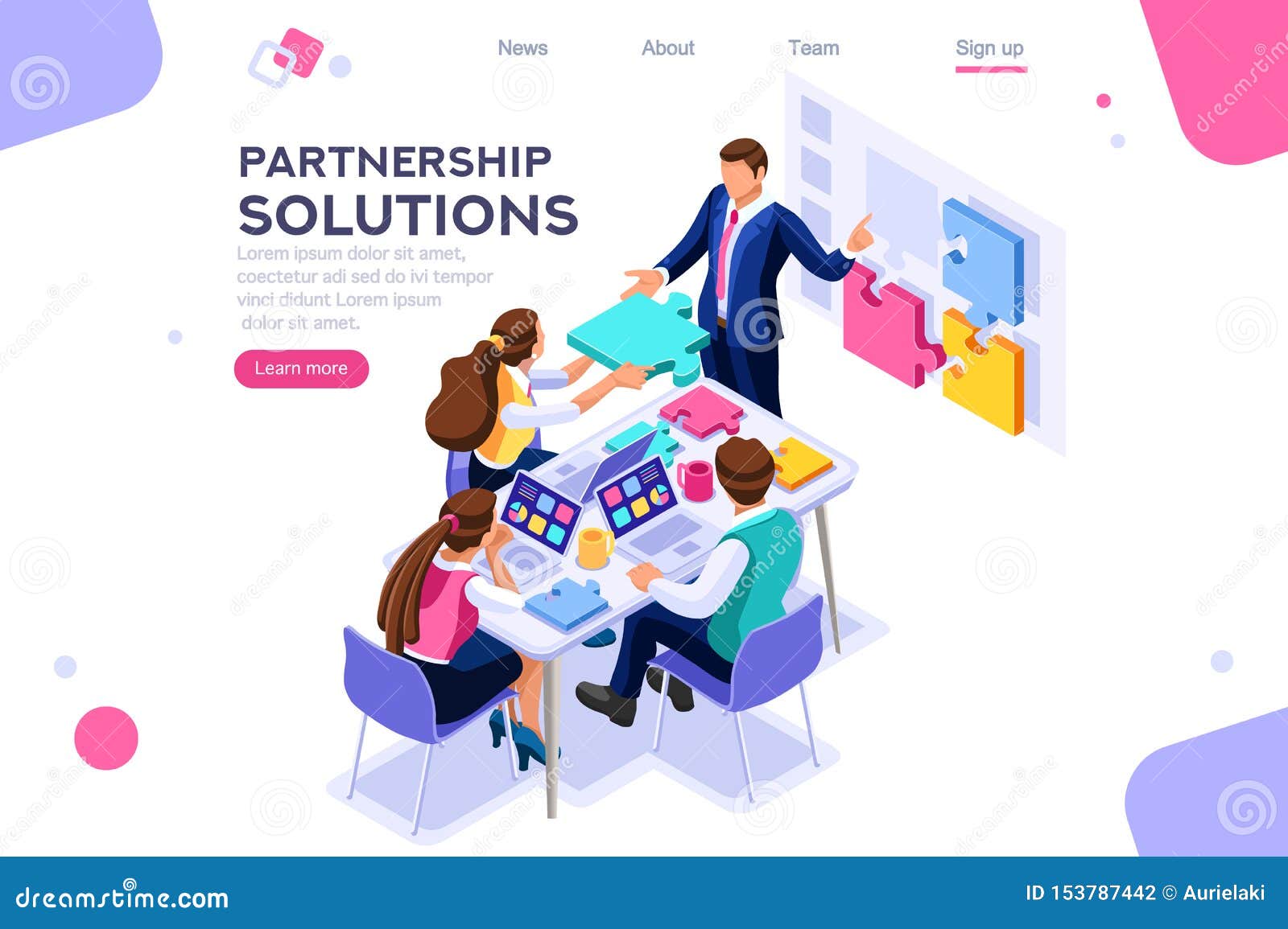 Collaboration Partnership Communication Solution Together Stock Vector ...