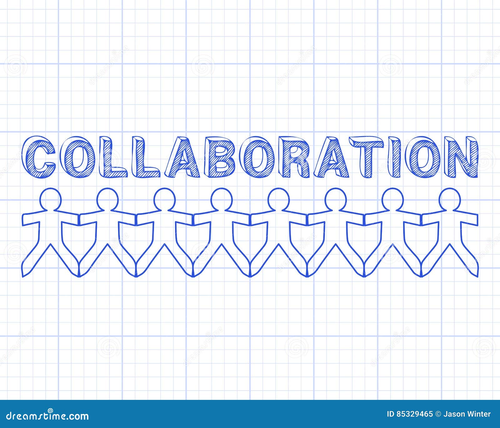 Collaboration People Graph Paper Stock Vector - Illustration of ...