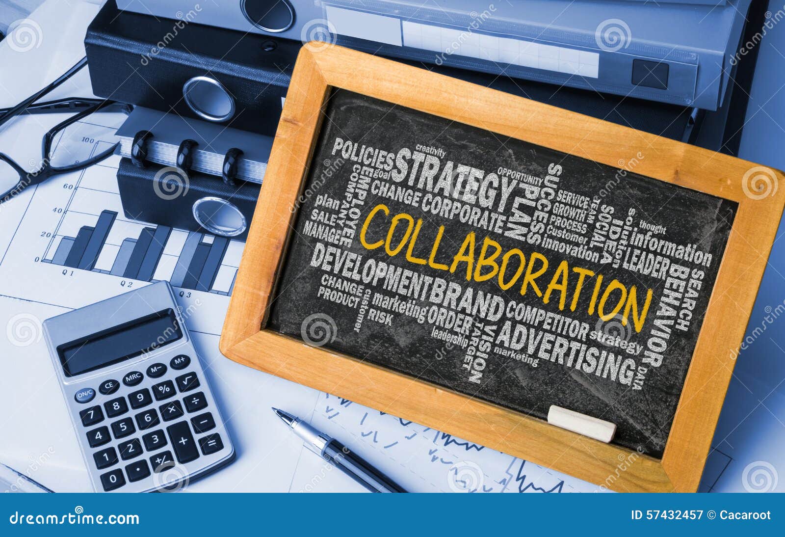 Collaboration with Related Word Cloud Stock Image - Image of direction ...