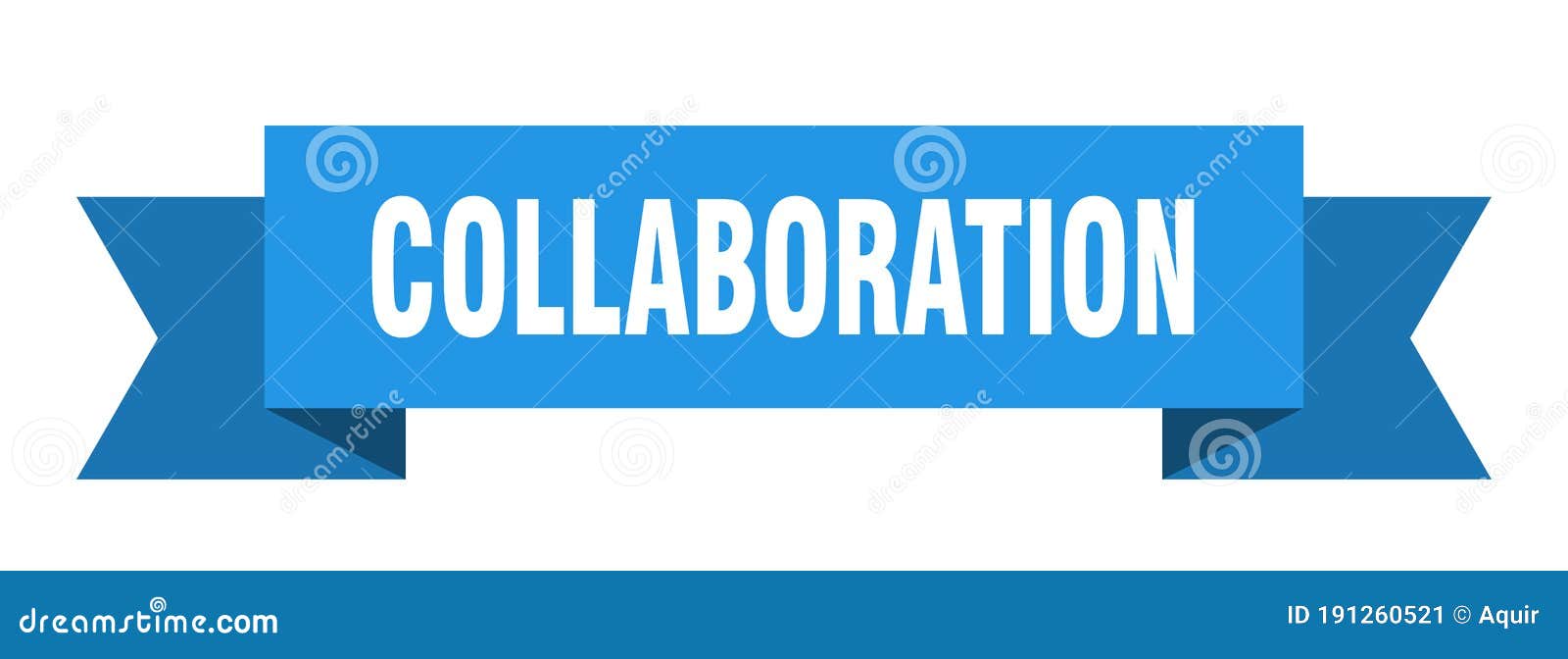 Collaboration ribbon. stock vector. Illustration of blue - 191260521