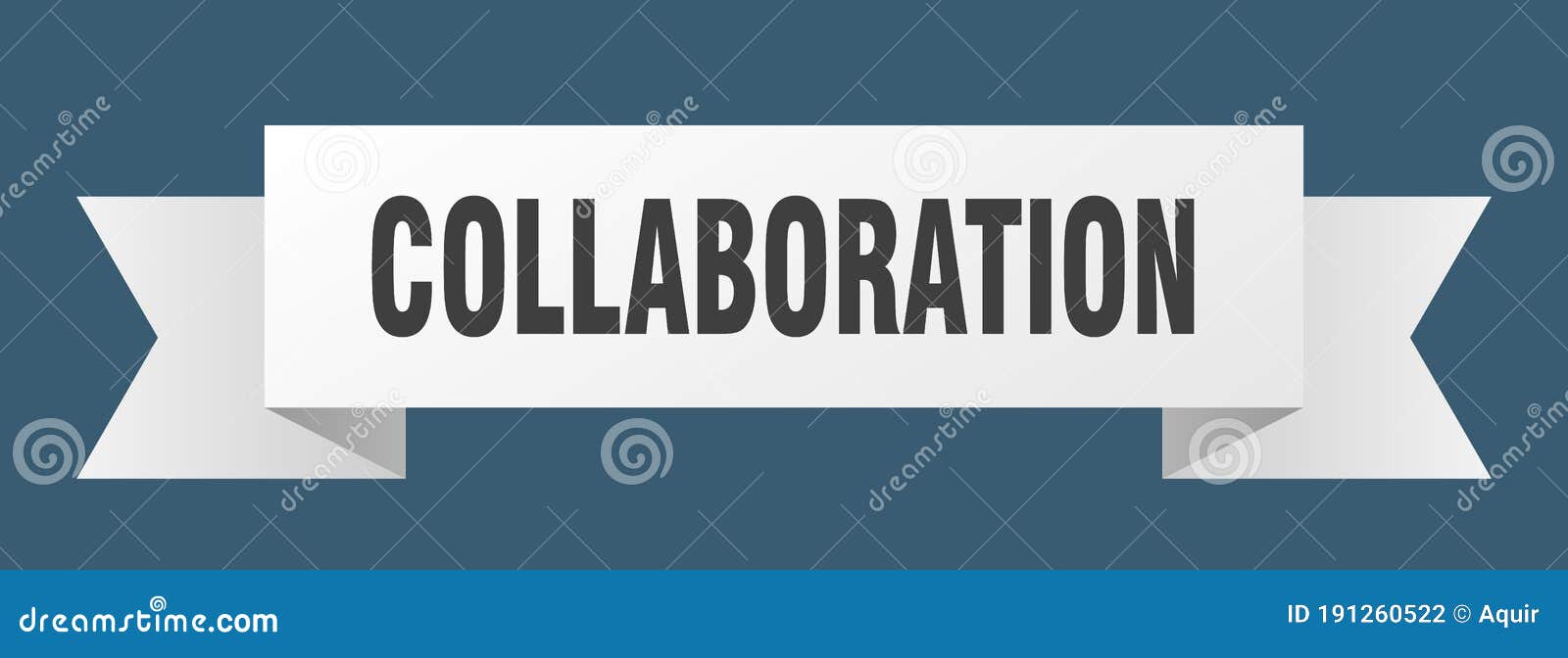 Collaboration ribbon. stock vector. Illustration of banner - 191260522