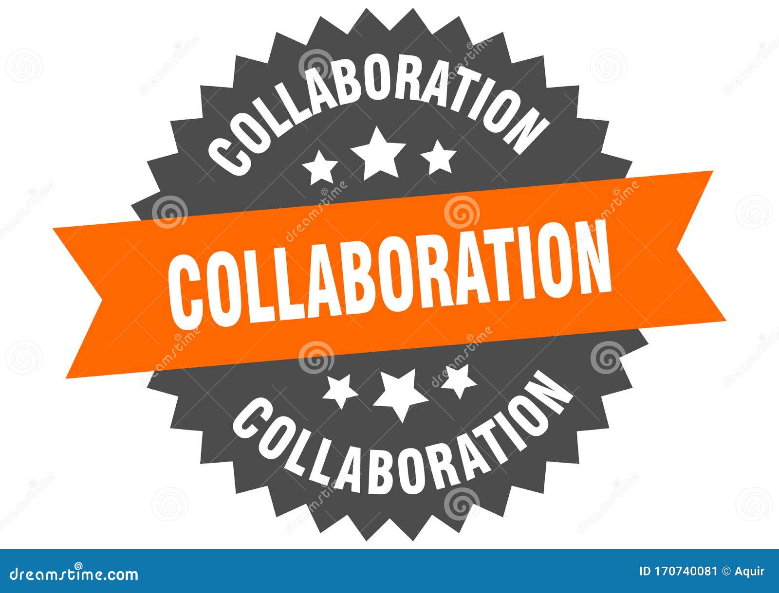 Collaboration Sign. Collaboration Circular Band Label. Collaboration ...