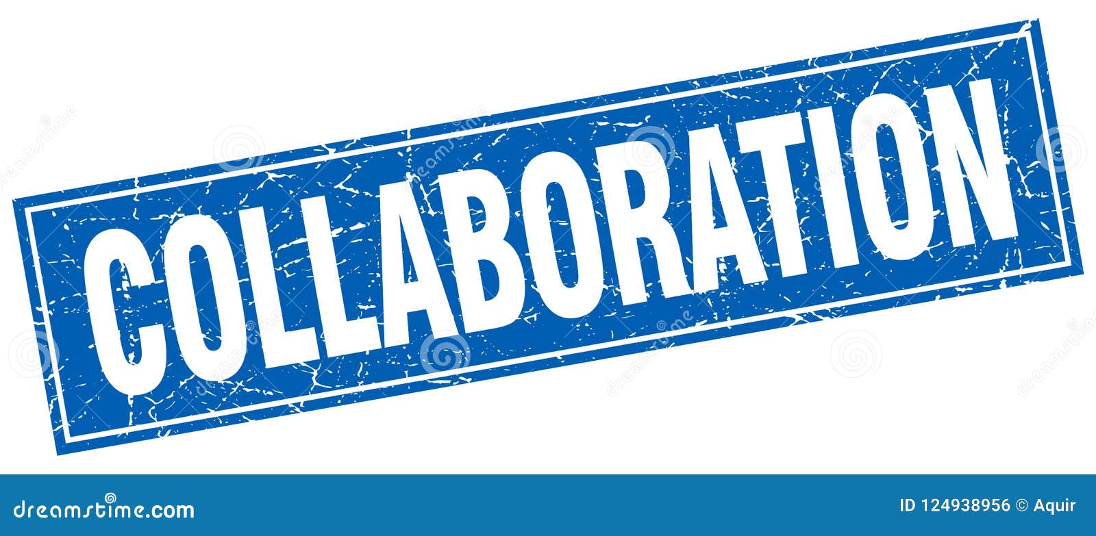 Collaboration stamp stock vector. Illustration of background - 124938956