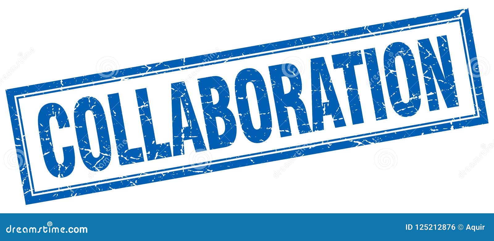 Collaboration stamp stock vector. Illustration of retro - 125212876