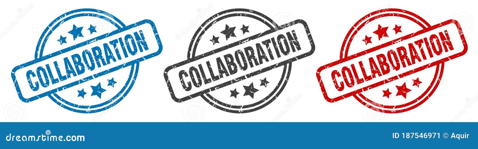 Collaboration Stamp. Collaboration Round Isolated Sign Stock Vector ...