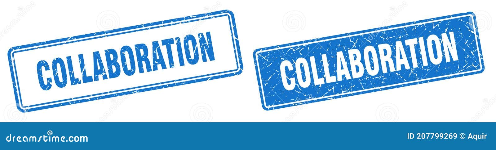 Collaboration Stamp Set. Collaboration Square Grunge Sign Stock Vector ...