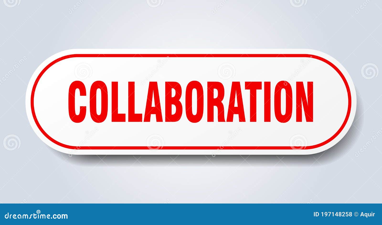 Collaboration sticker. stock vector. Illustration of collaboration ...