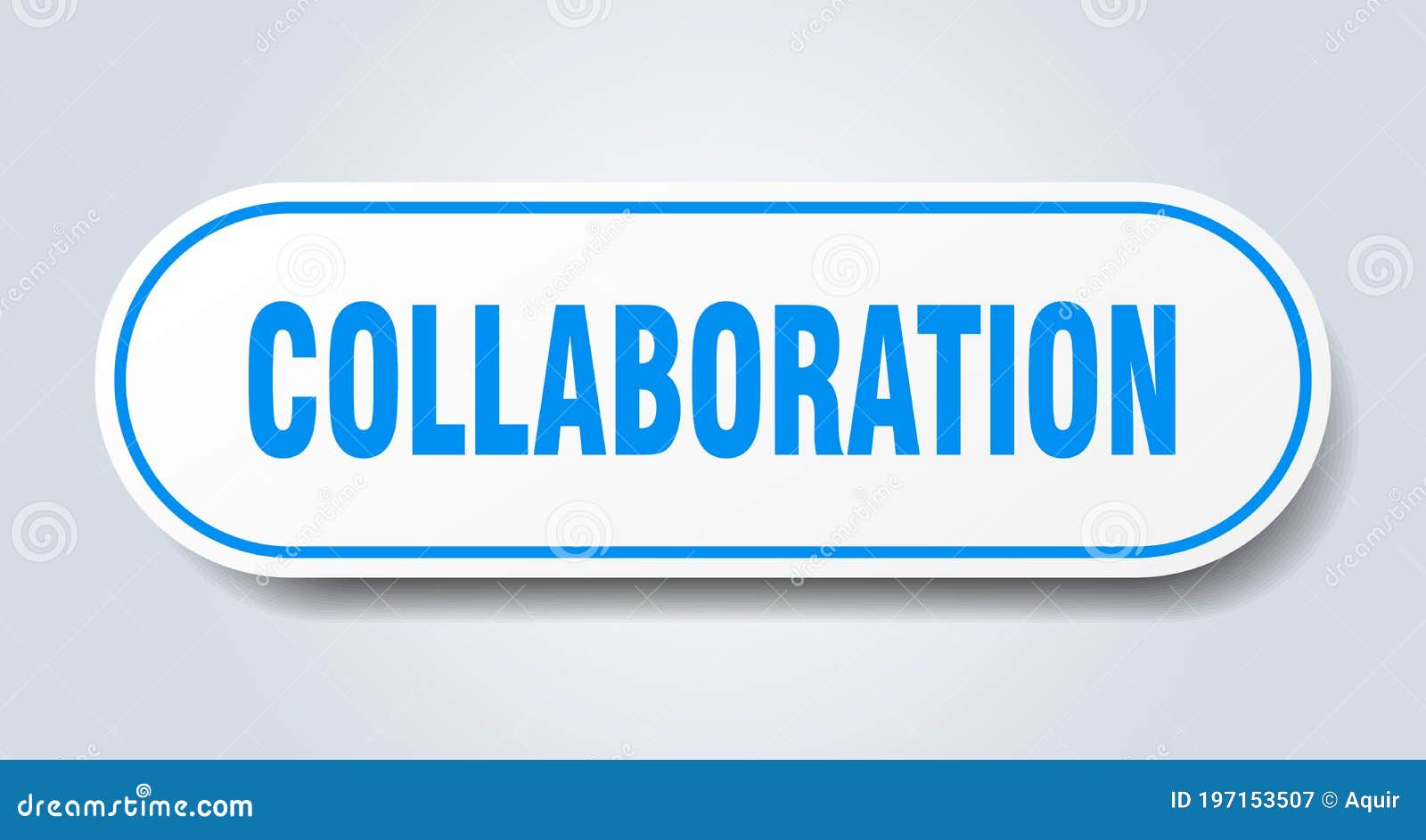 Collaboration sticker. stock vector. Illustration of paper - 197153507