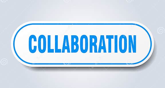 Collaboration sticker. stock vector. Illustration of paper - 197153507