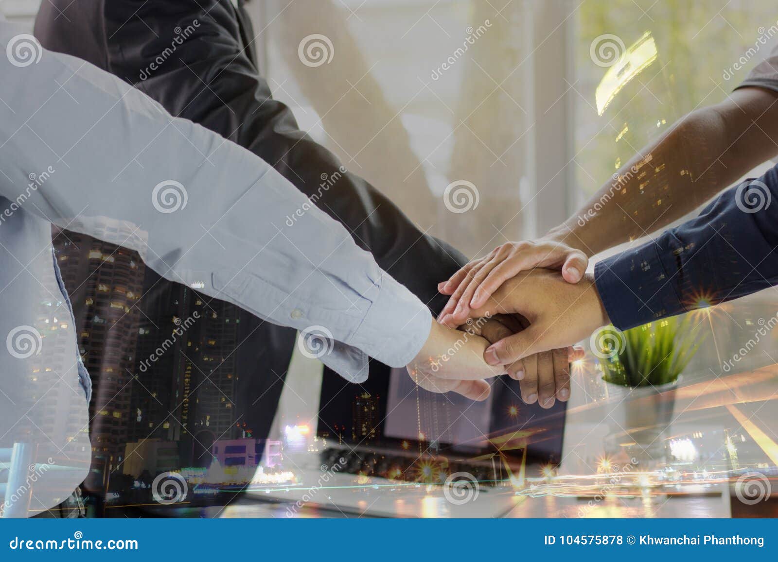 Collaboration and Success in Business Stock Photo - Image of bump ...