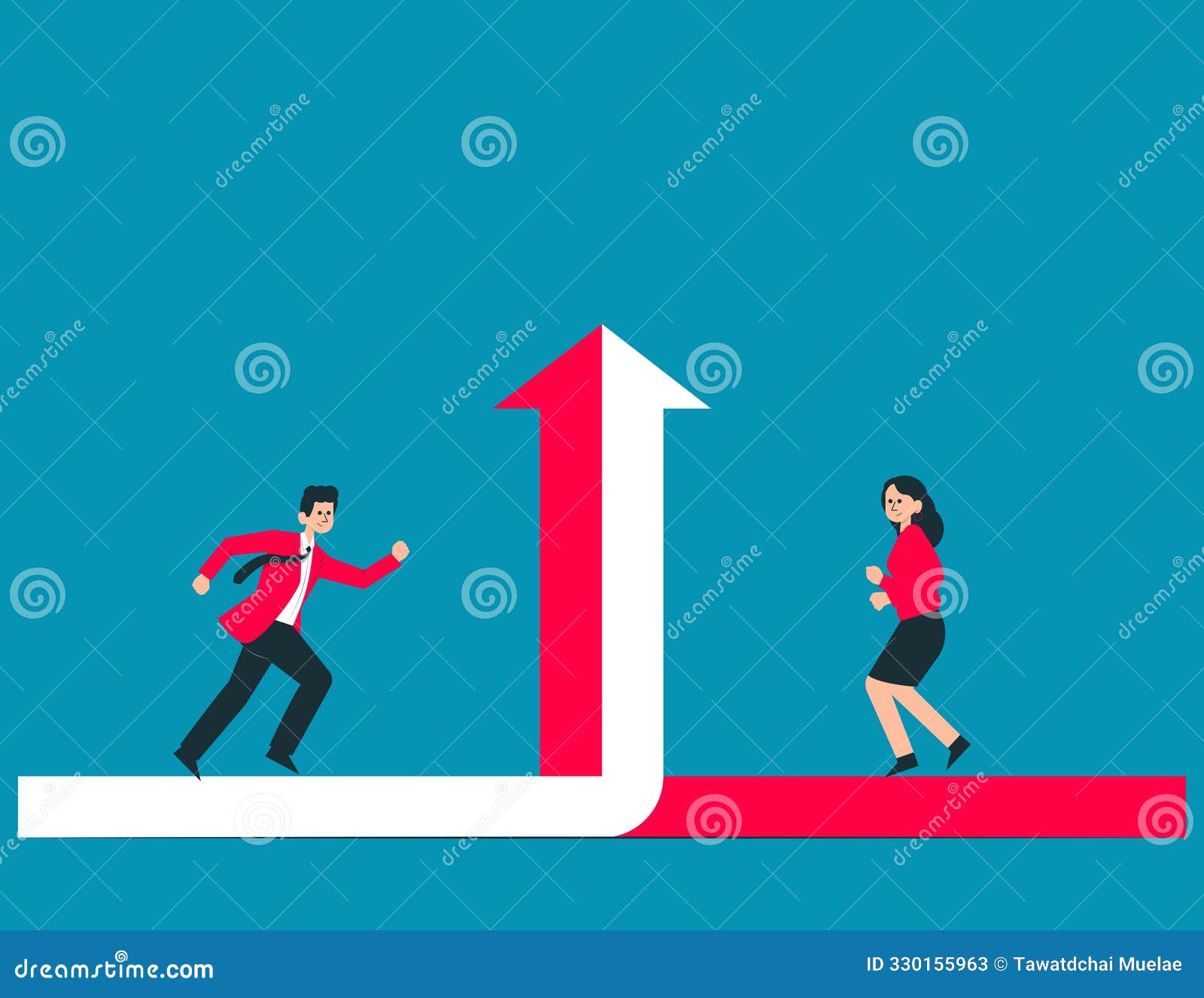 Collaboration Synergy Work To Growth Together. Partner Concept Stock ...