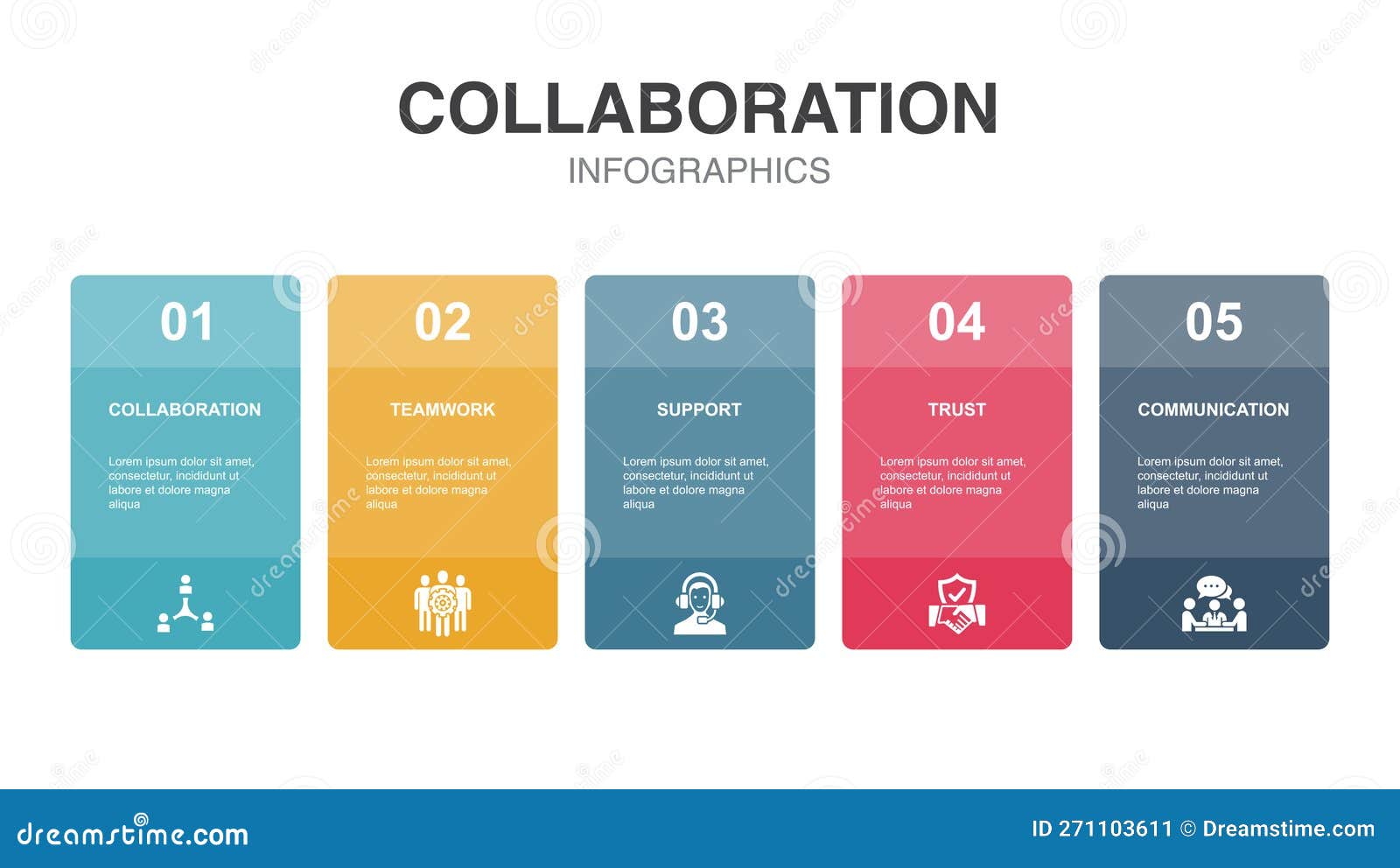 Collaboration, Teamwork, Support, Trust Stock Vector - Illustration of ...