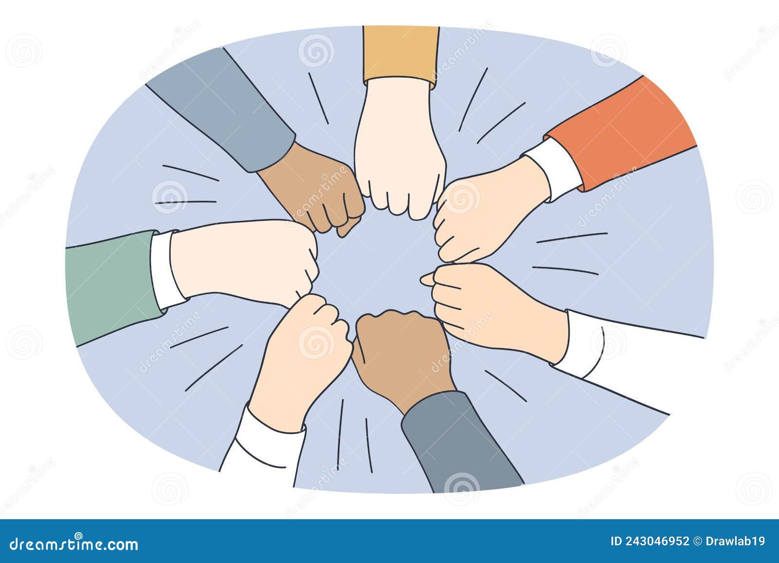 Unity Concept Set. Different People Unite Together. Join Hands And ...