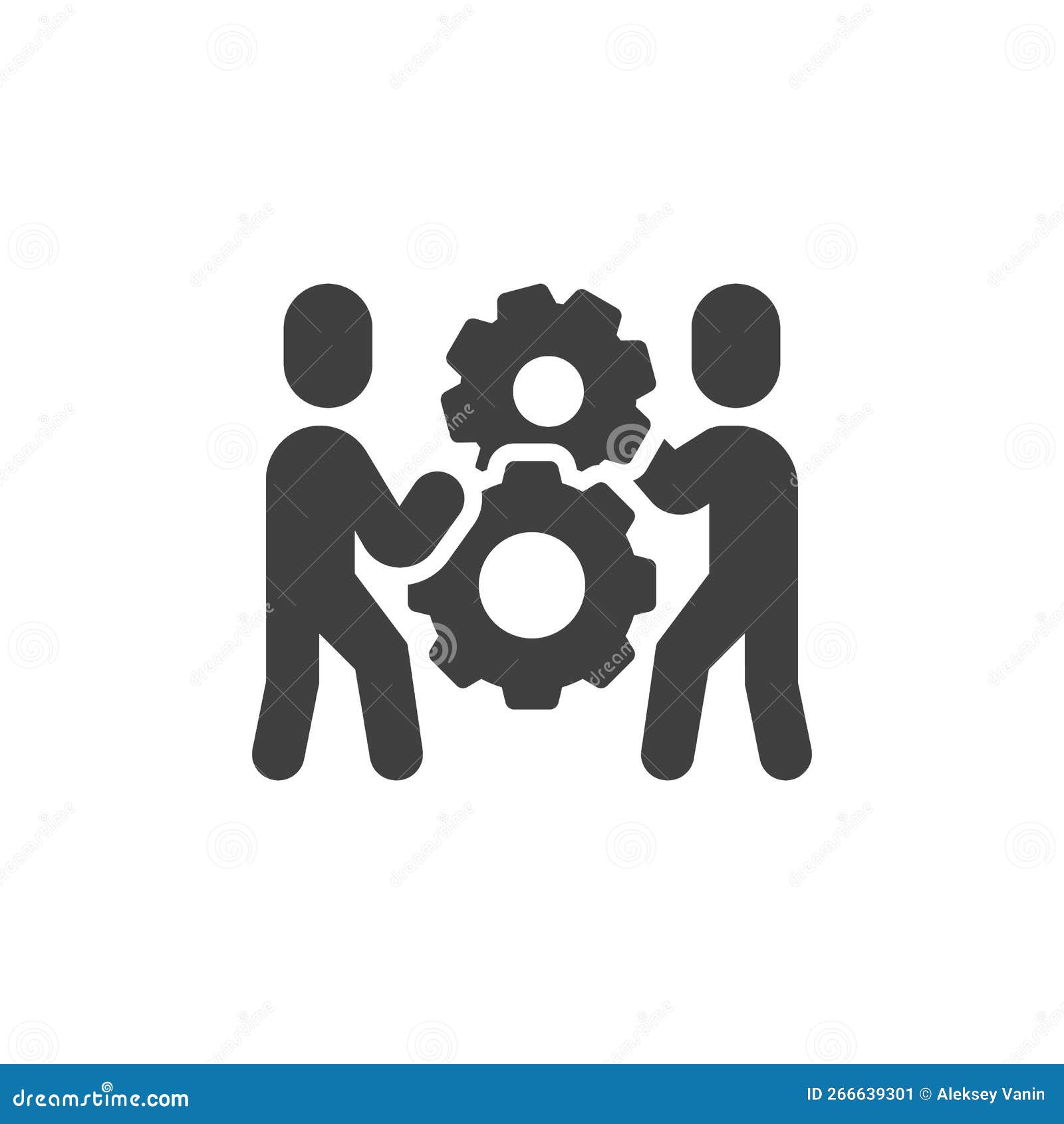 Collaboration, Teamwork Vector Icon Stock Vector - Illustration of ...