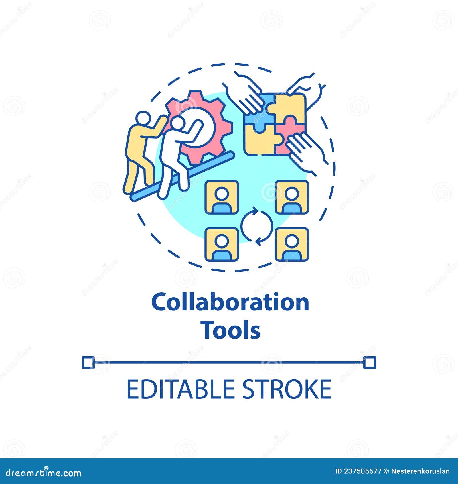 Collaboration Tools Concept Icon Stock Vector - Illustration of ...