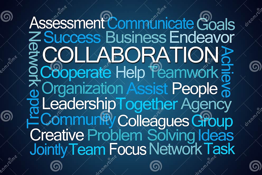 Collaboration Word Cloud stock illustration. Illustration of endeavor ...