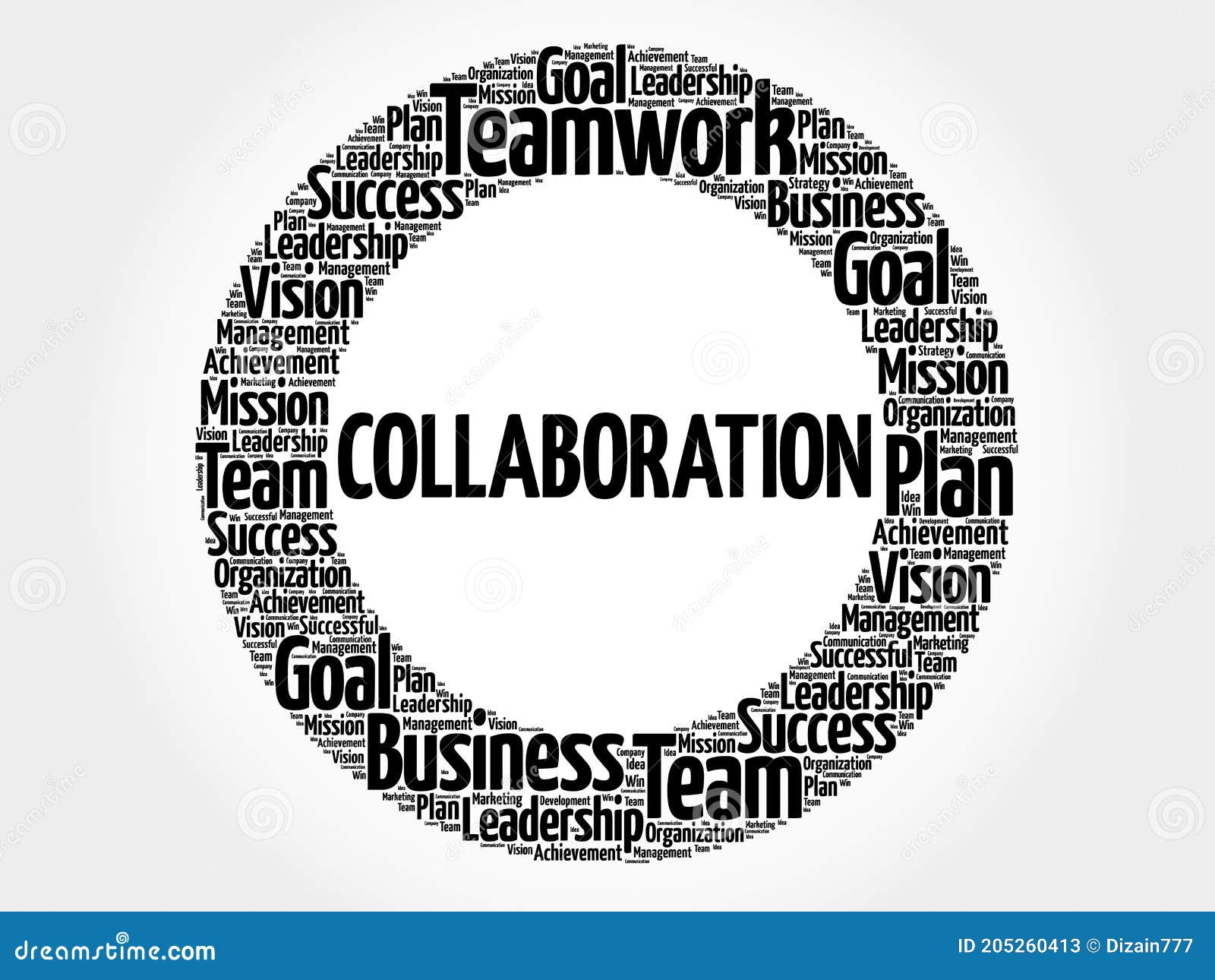 Collaboration Word Cloud Collage Stock Illustration - Illustration of ...
