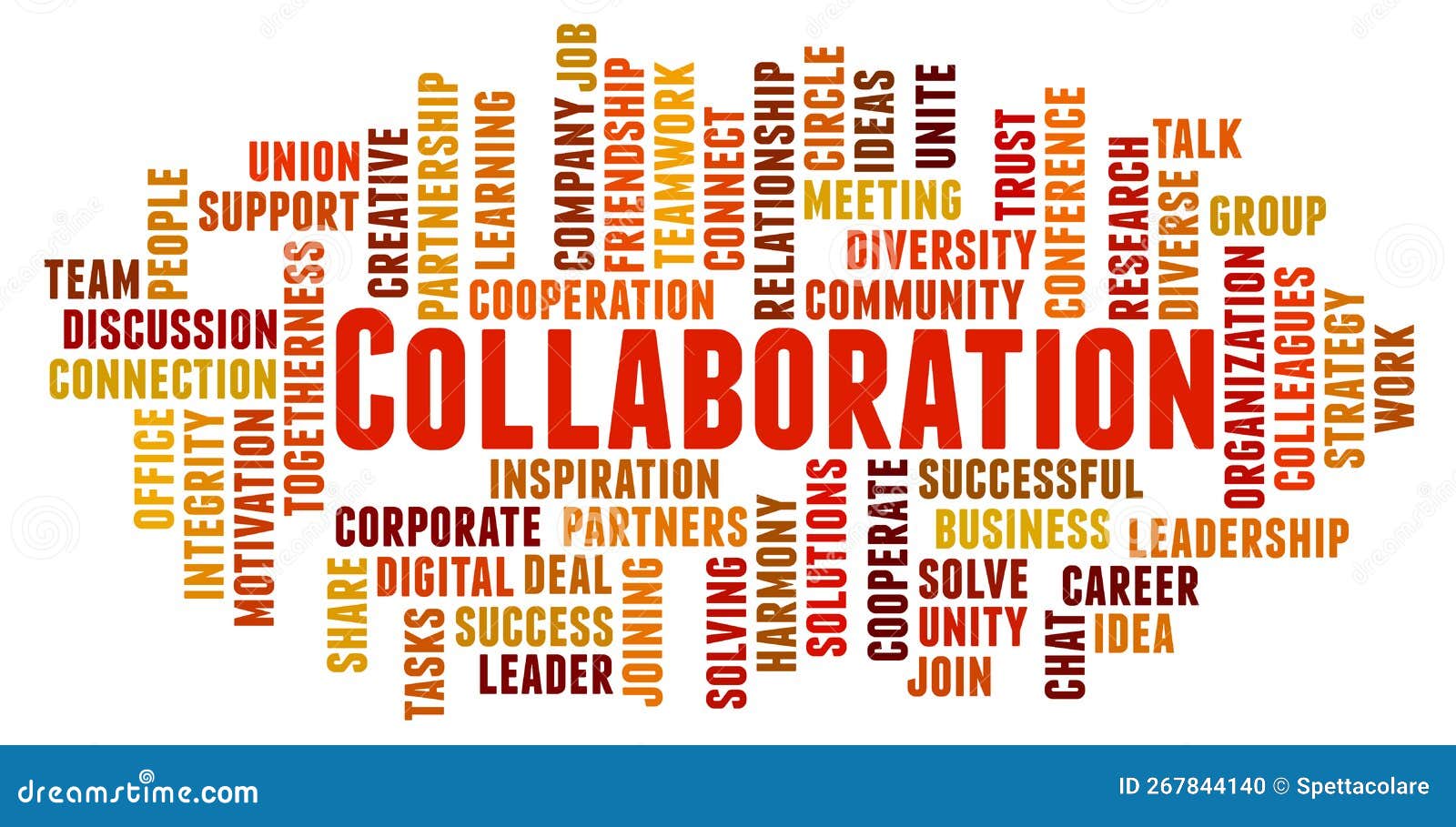 Collaboration Word Cloud Concept Stock Illustration - Illustration of ...
