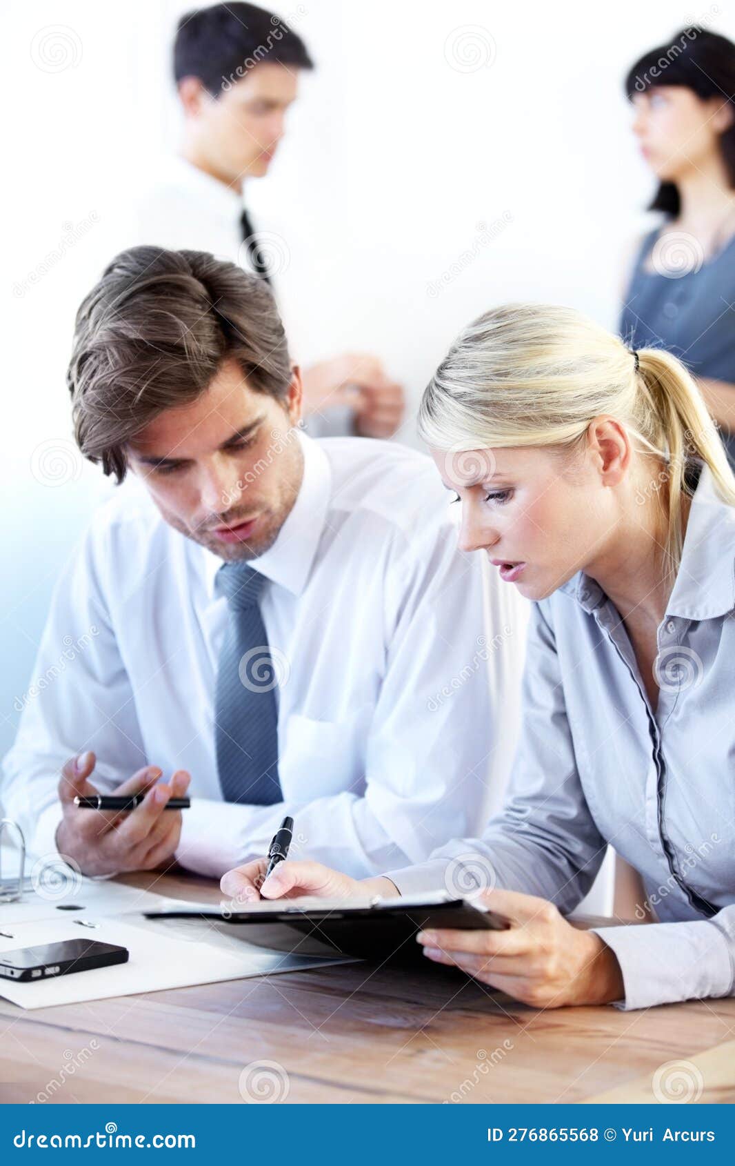 Collaboration, Writing or Documents with a Business Team in a Boardroom ...