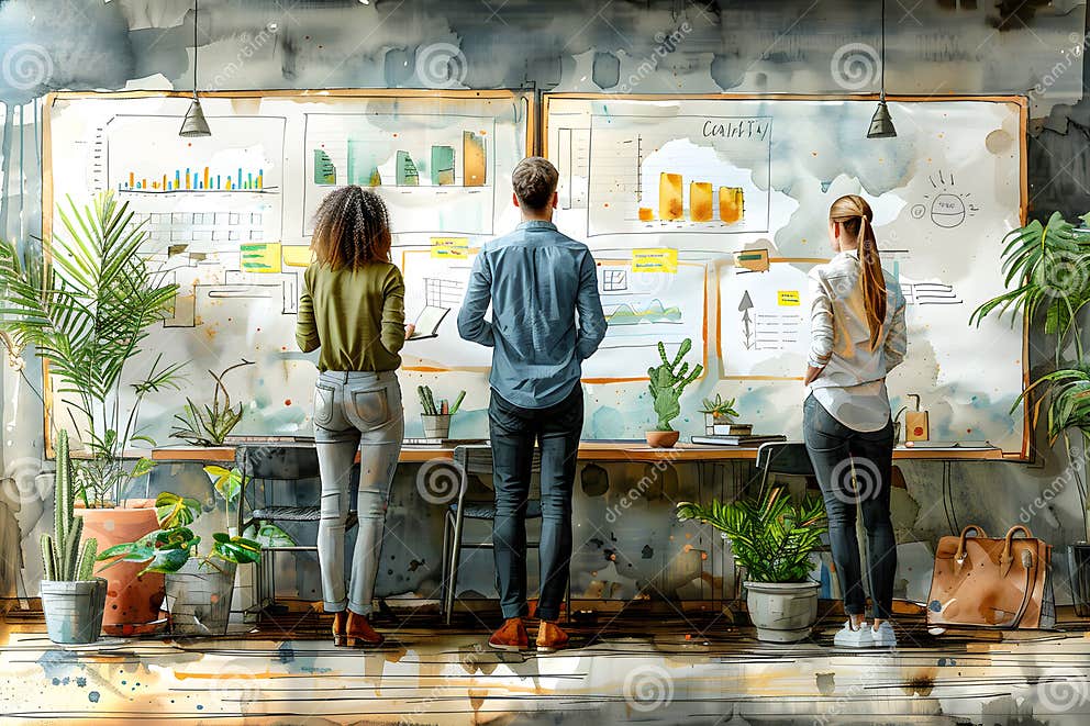 Collaborative Brainstorming Session in Meeting Room: Creative Problem ...