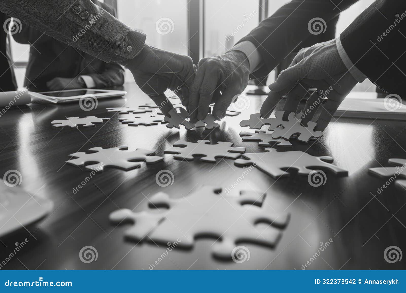 Collaborative Business Meeting and Teamwork Concept with Hands ...