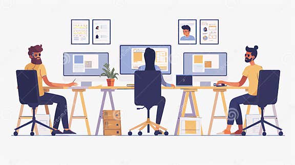 Collaborative Computer Programming Software Engineers Brainstorming And Developing App Programs