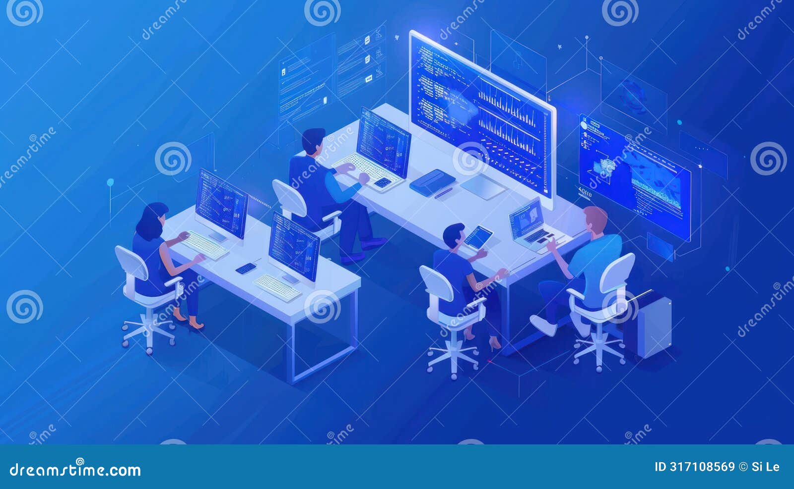 Collaborative Computer Programming Software Engineers Brainstorming And Developing App Programs