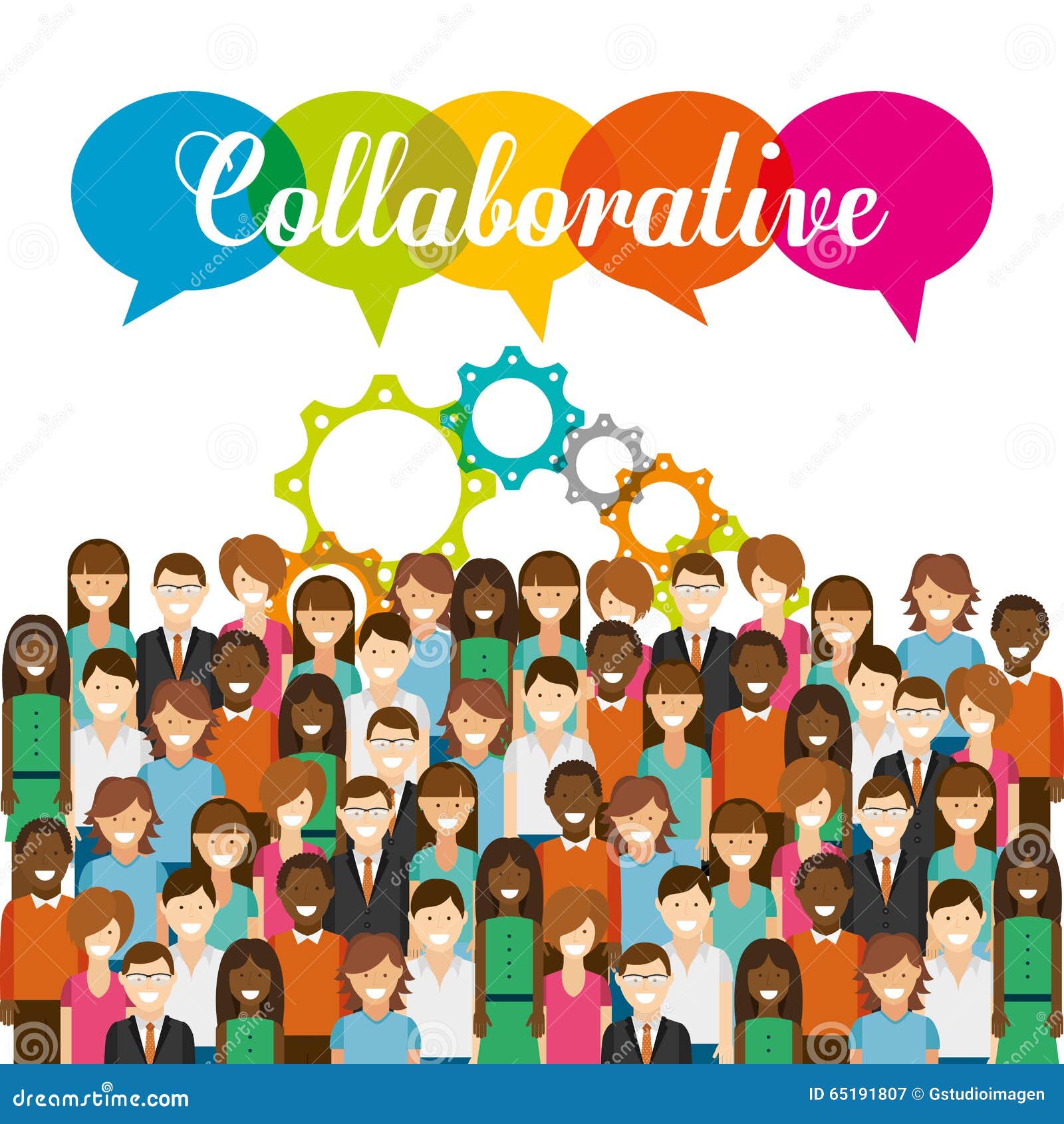 Collaborative Concept Design Stock Illustration - Illustration of ...