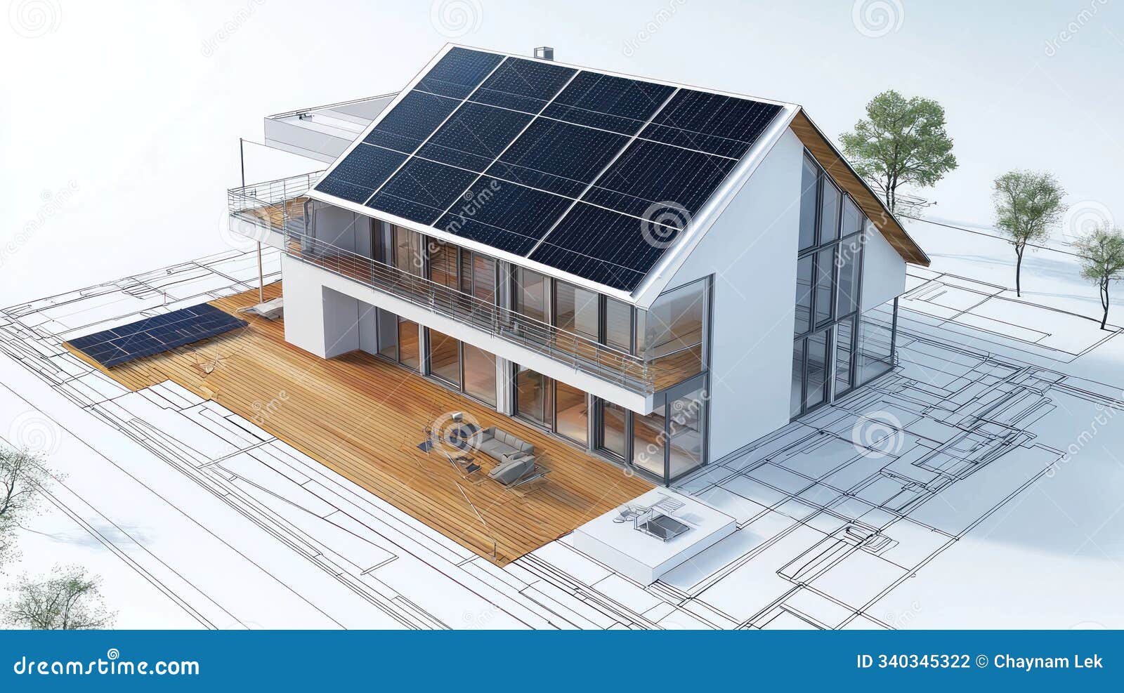 Collaborative Design for Solar-Ready Homes Stock Illustration ...