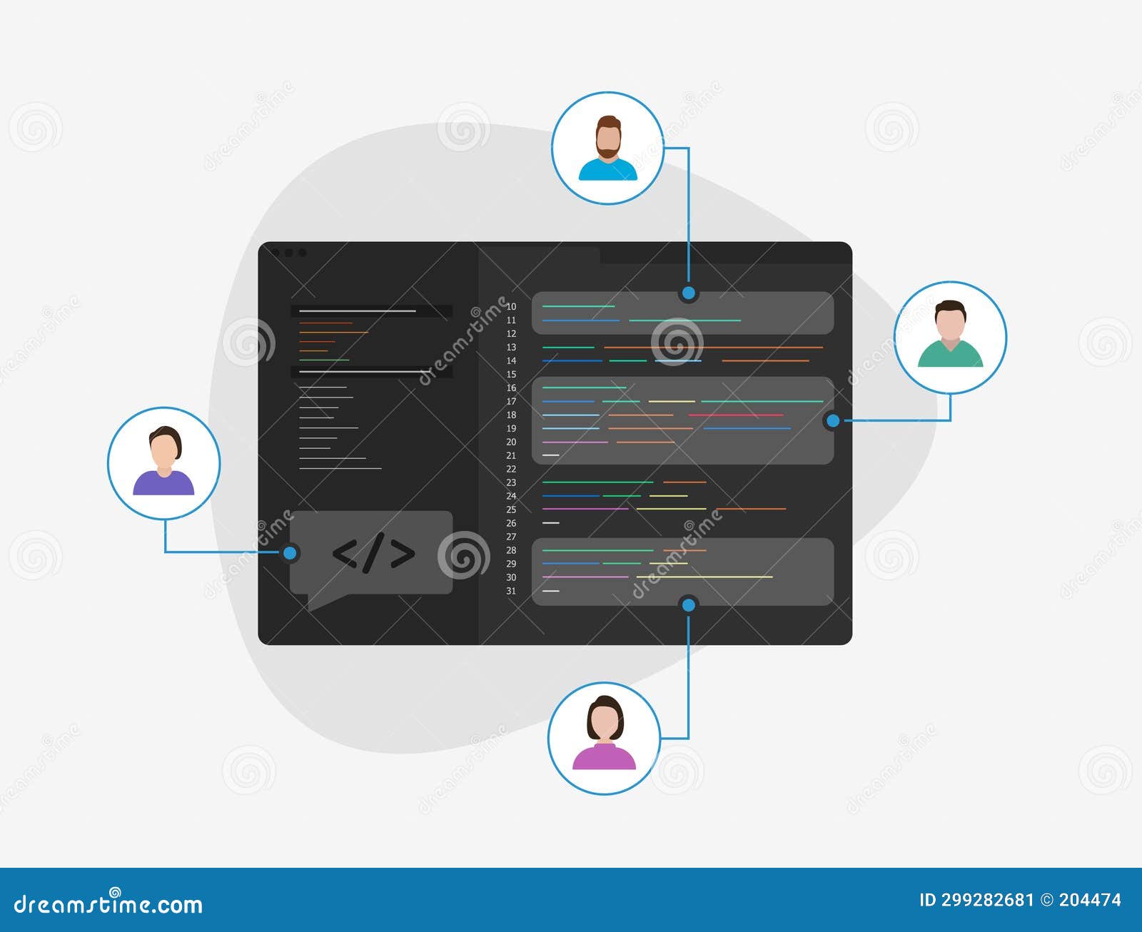 Collaborative Coding Team Of Software Developers Testing Apps In Modern Environment Stock