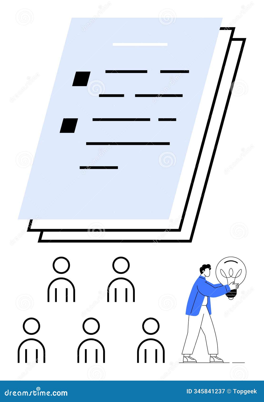 Collaborative Document with Teamwork and Idea Generation Stock ...