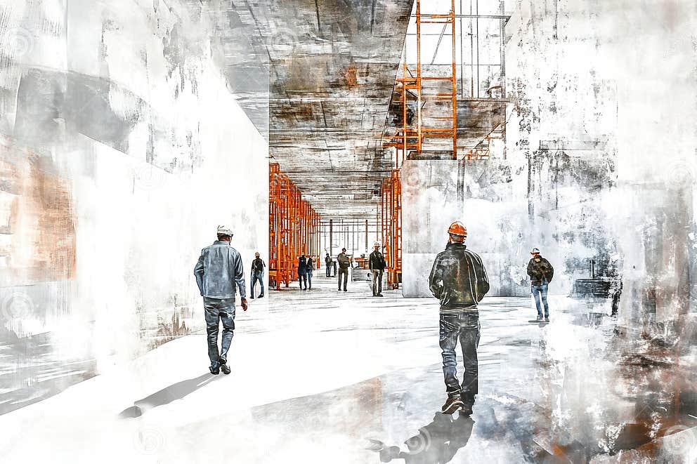 Collaborative Engineering Team Explores Modern Construction Site for Innovative Urban ...