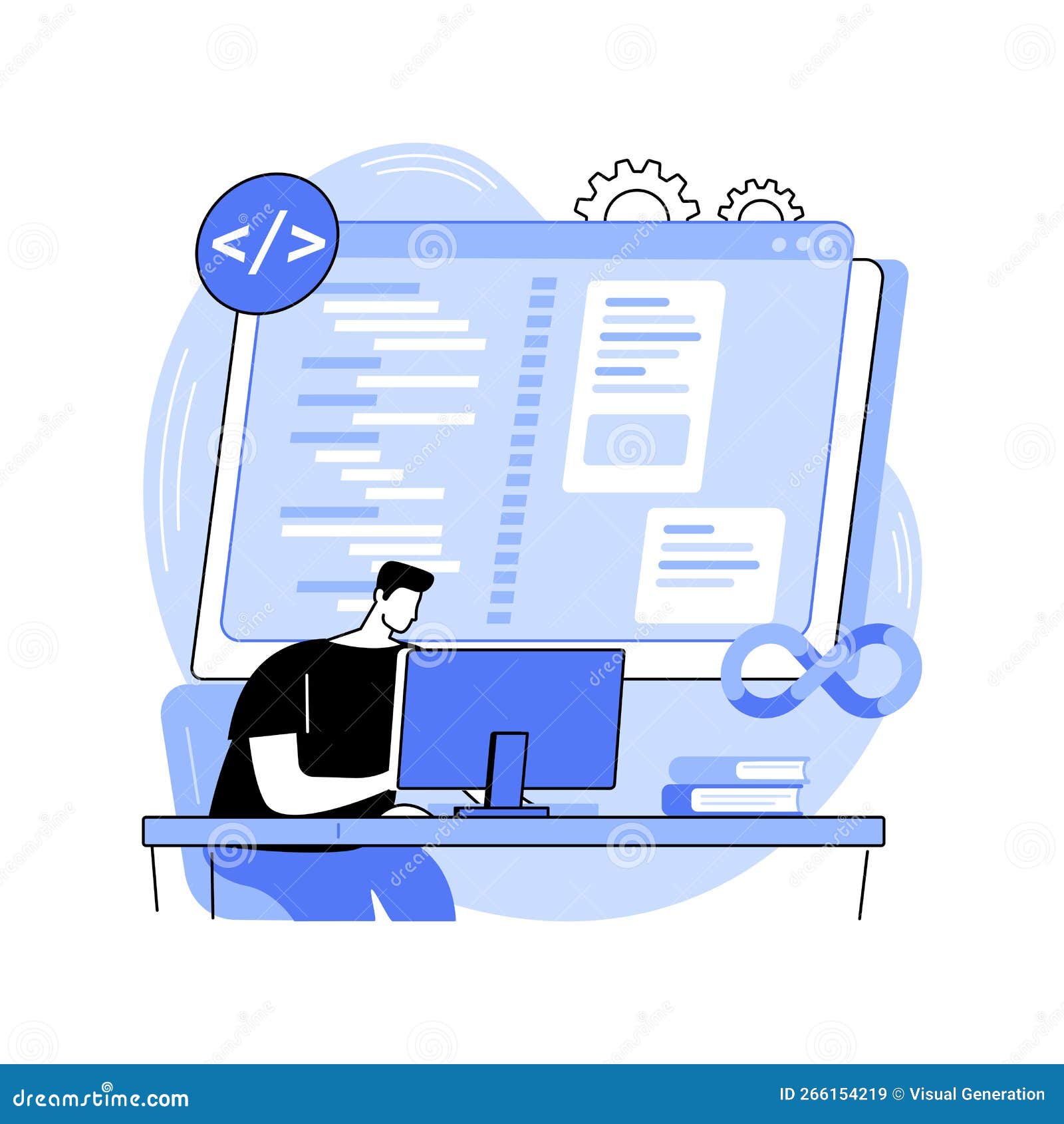 Collaborative Framework Isolated Cartoon Vector Illustrations Stock