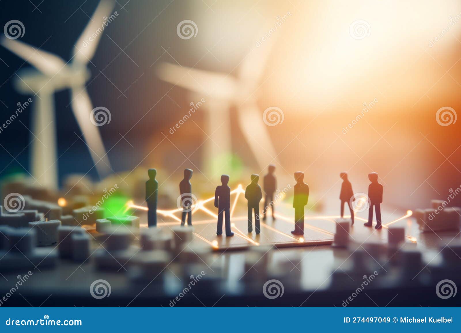 Collaborative Group Working on Renewable Energy Concept with Wind ...