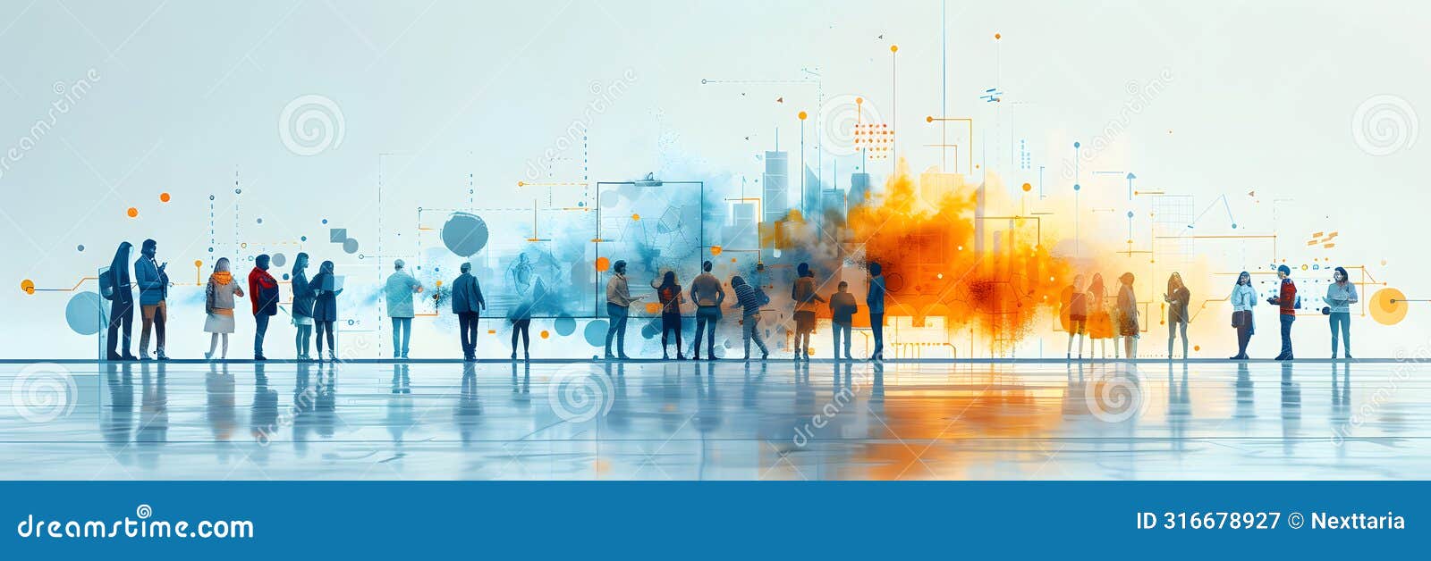 Collaborative Idea Generation - Flip Chart Session Stock Illustration ...