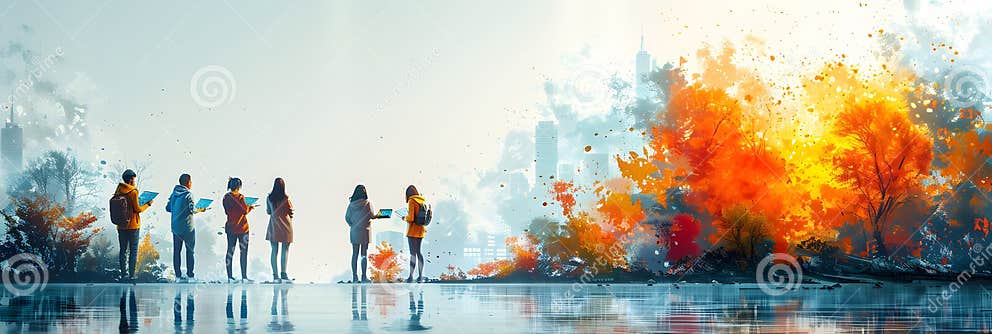 Collaborative Idea Generation - Flip Chart Session Stock Illustration ...