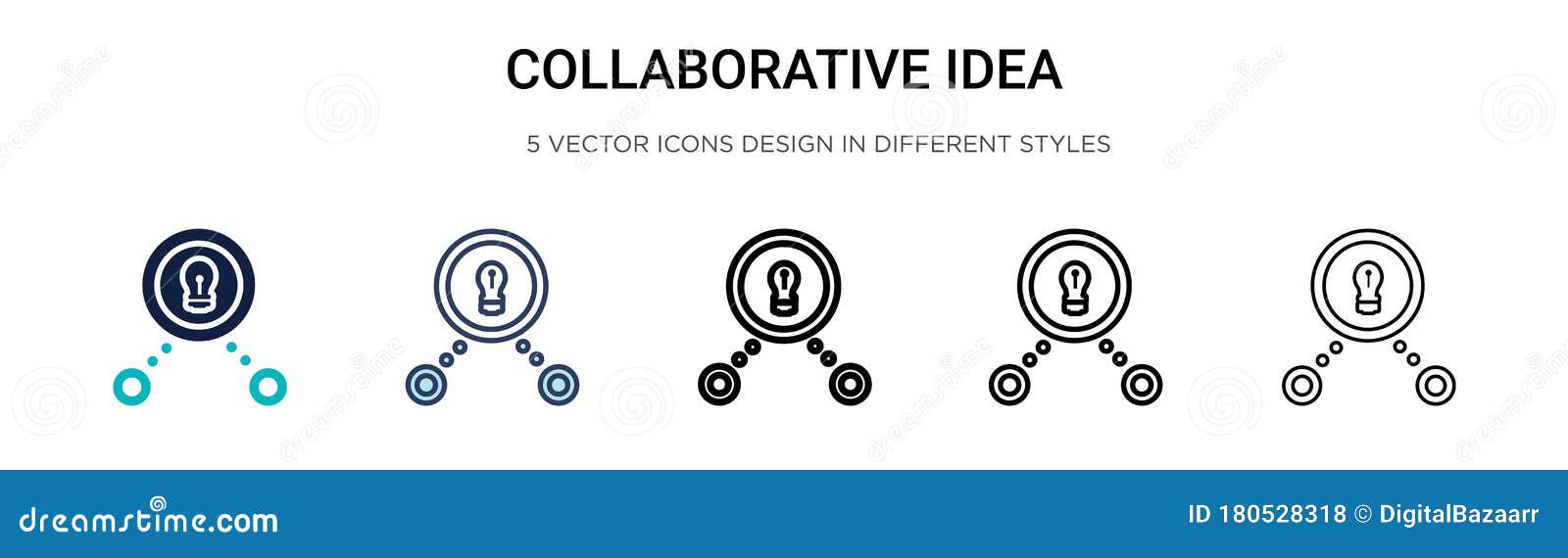 Collaborative Idea Icon in Filled, Thin Line, Outline and Stroke Style ...