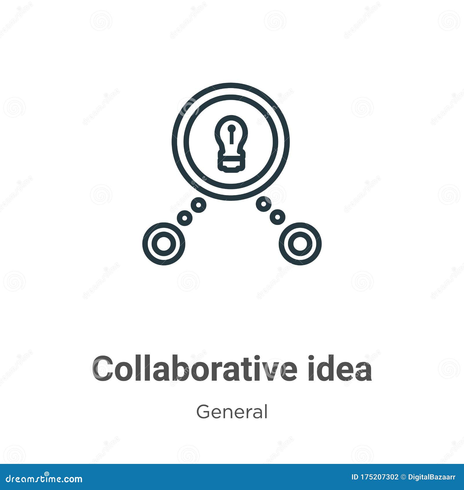 Collaborative Idea Icon. Trendy Flat Vector Collaborative Idea I ...