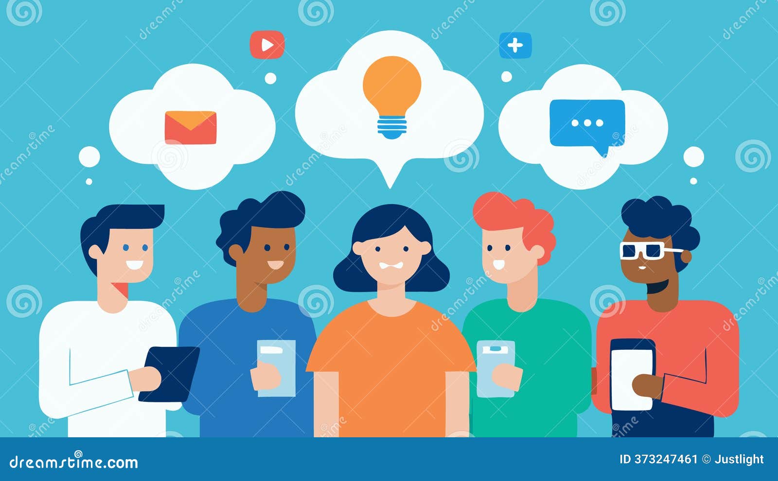 Collaborative Innovation - Diverse Group Brainstorming Session Royalty ...