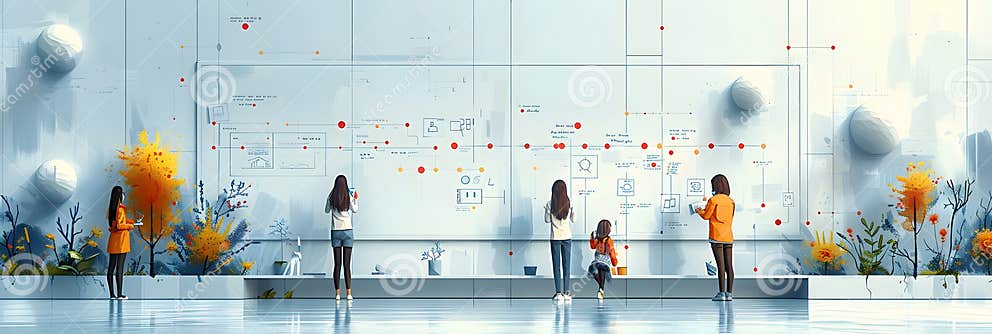 Collaborative Innovation Session - Flip Chart Brainstorming Stock ...