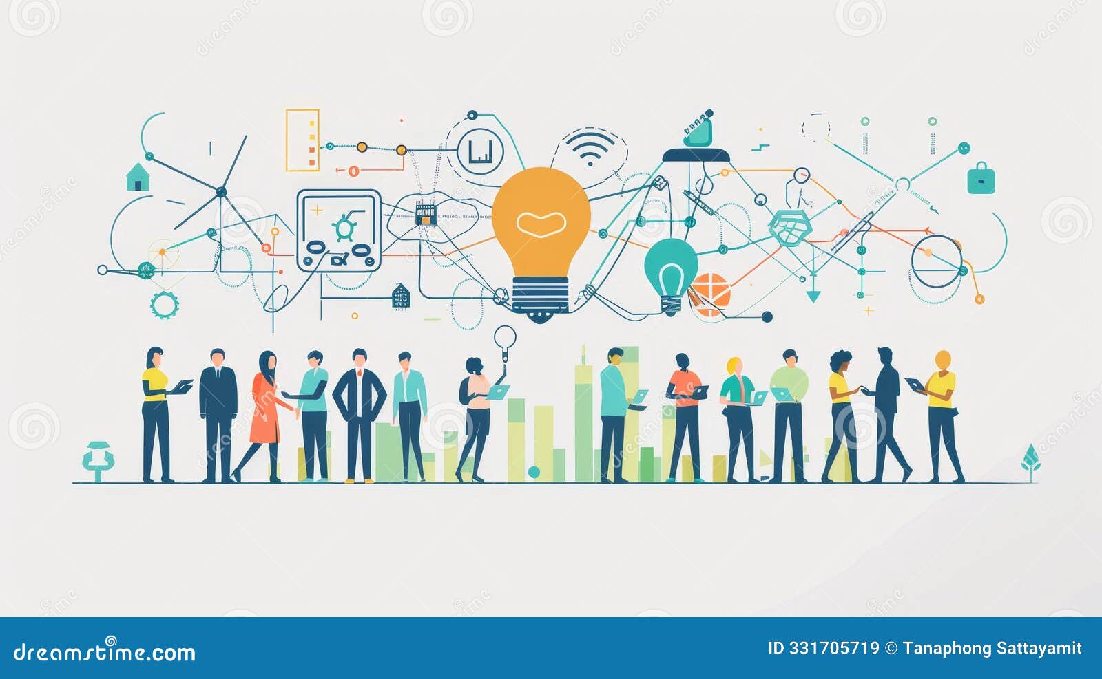 Collaborative Innovation Team Brainstorming and Creative Solutions a ...