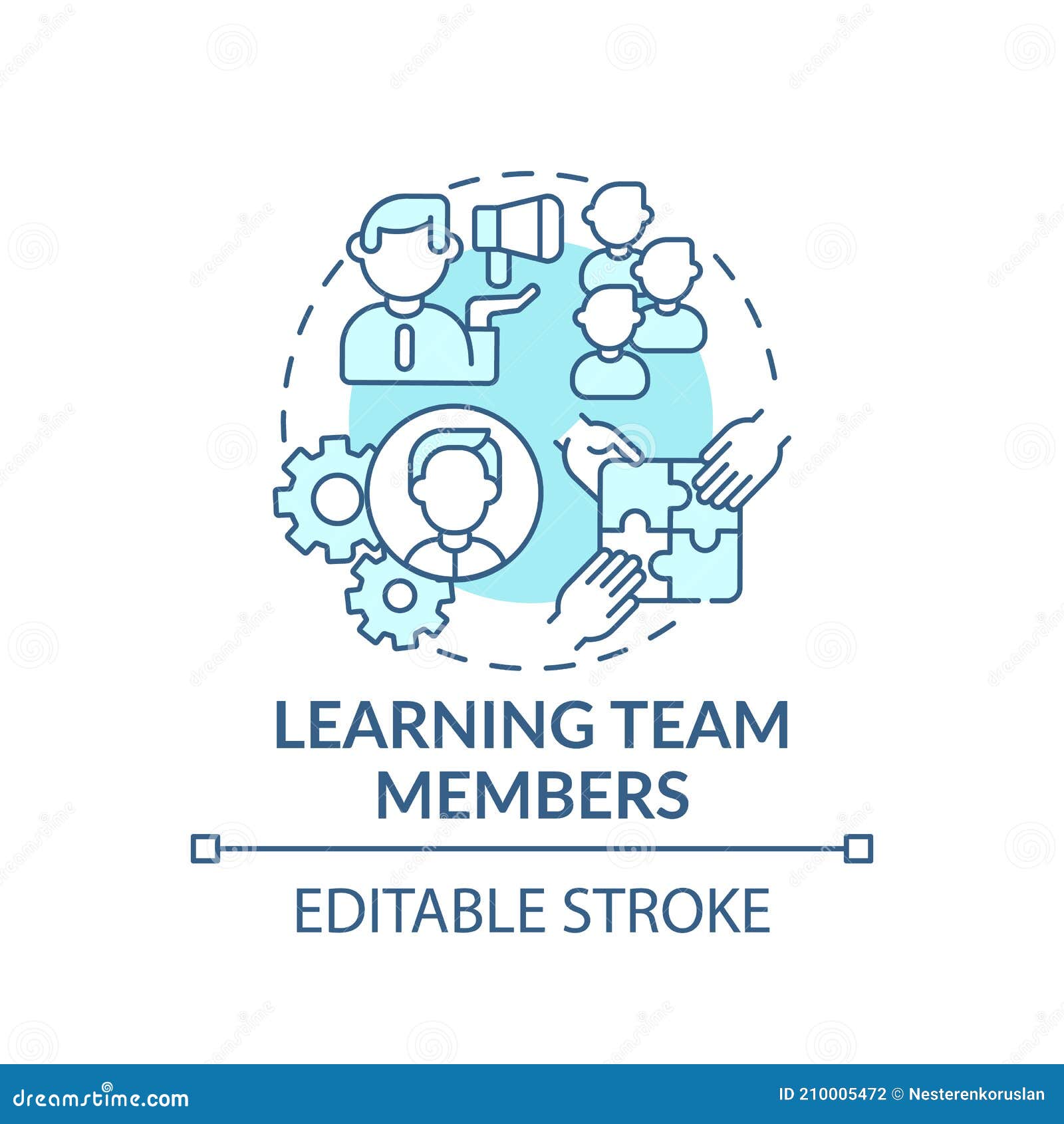 Collaborative Learning Concept Icon Stock Vector - Illustration of ...