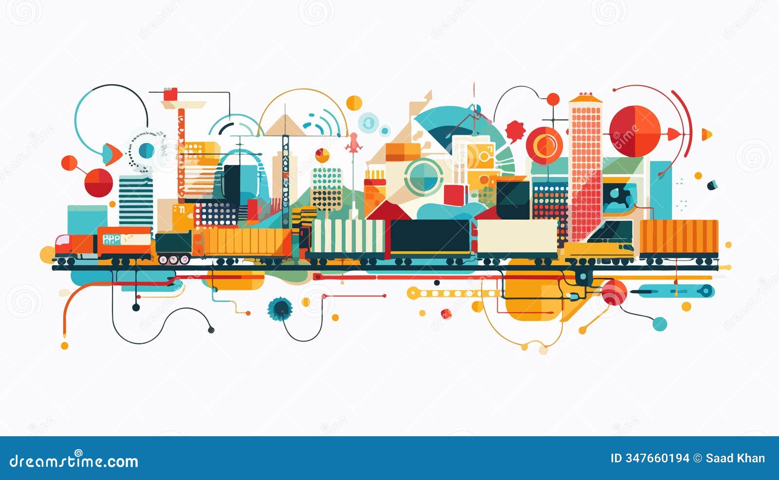 Collaborative Logistics Abstract Concept Vector Stock Illustration ...