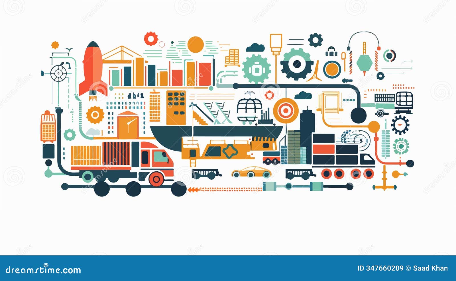 Collaborative Logistics Abstract Concept Vector Stock Vector ...