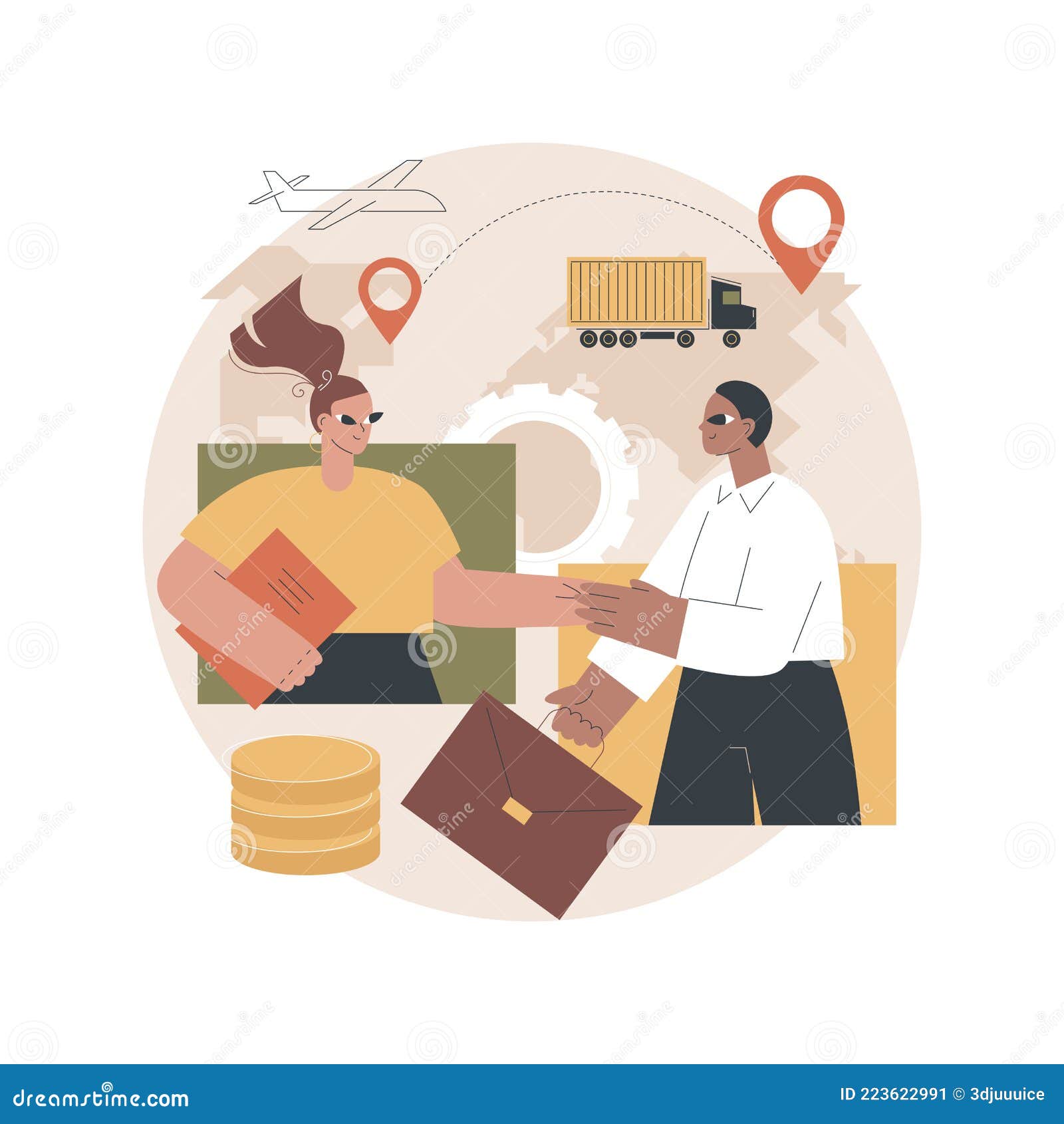 Collaborative Logistics Abstract Concept Vector Illustration. Stock ... Collaborative Logistics Abstract Concept Vector Illustration. Stock ...