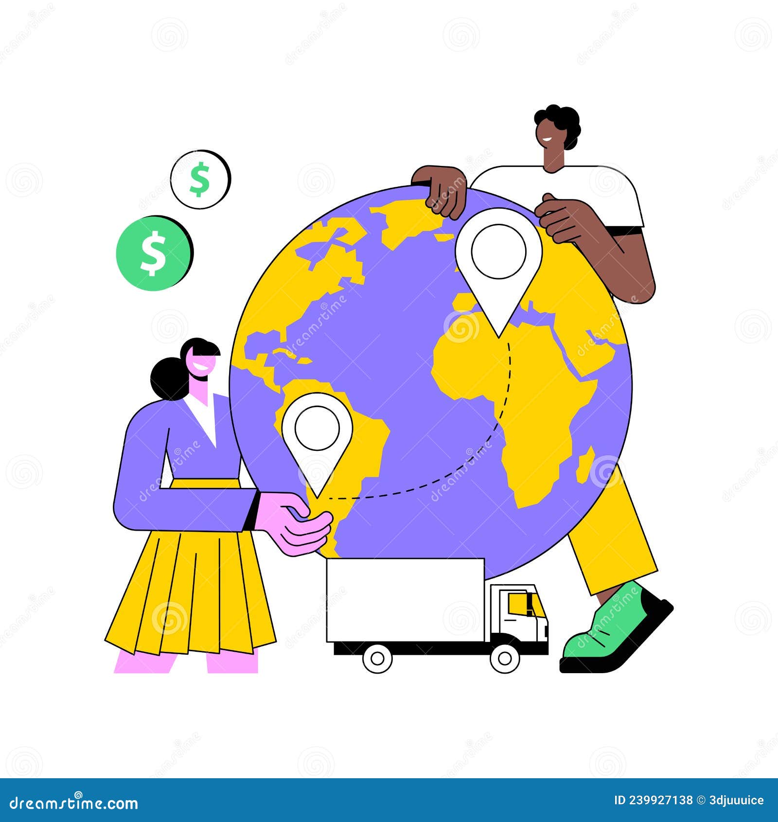 Collaborative Logistics Abstract Concept Vector Illustration. Stock ... Collaborative Logistics Abstract Concept Vector Illustration. Stock ...