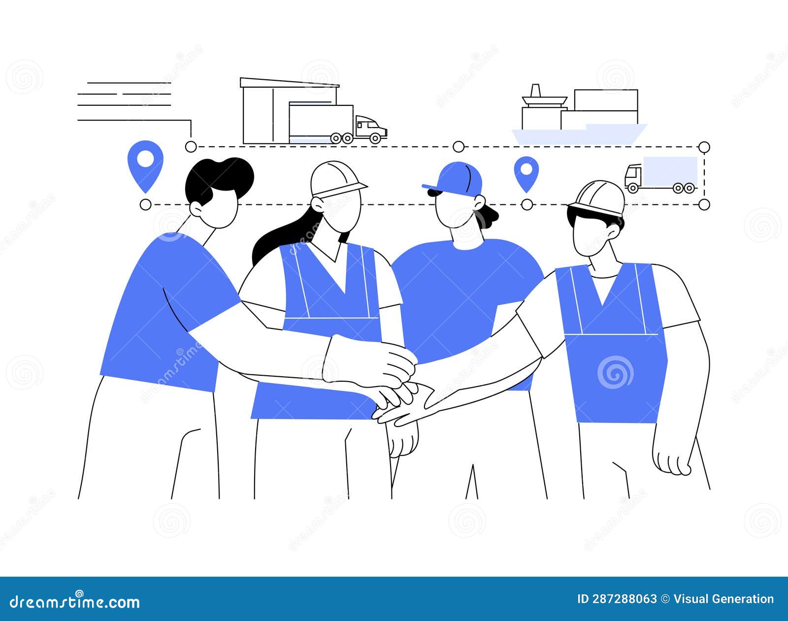 Collaborative Logistics Abstract Concept Vector Illustration. Stock ...